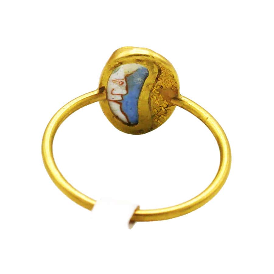 Franchini Glass Murrina, Moon, set in Modern 18 carats Gold Ring ...