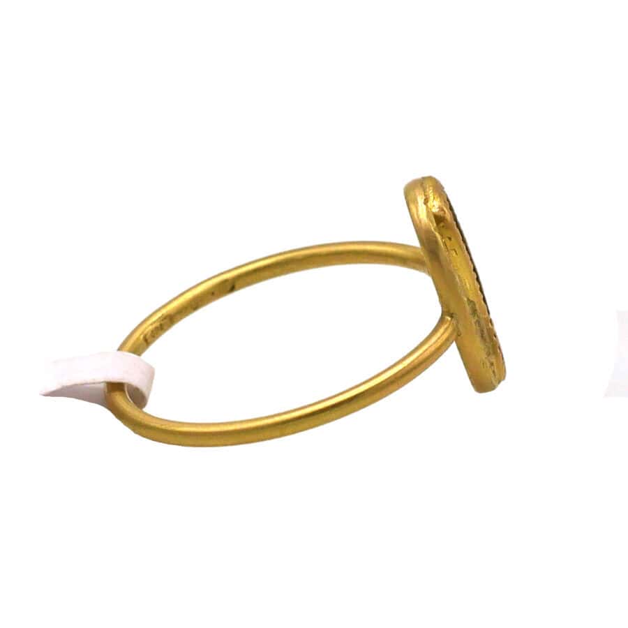 Franchini Glass Murrina, Moon, set in Modern 18 carats Gold Ring ...